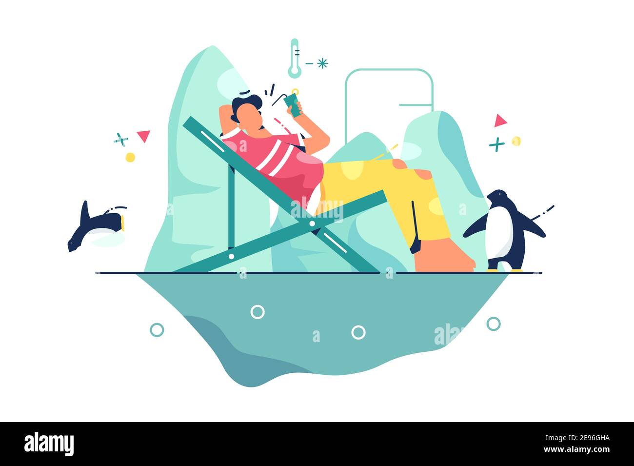 Man relax on winter Stock Vector Images - Alamy