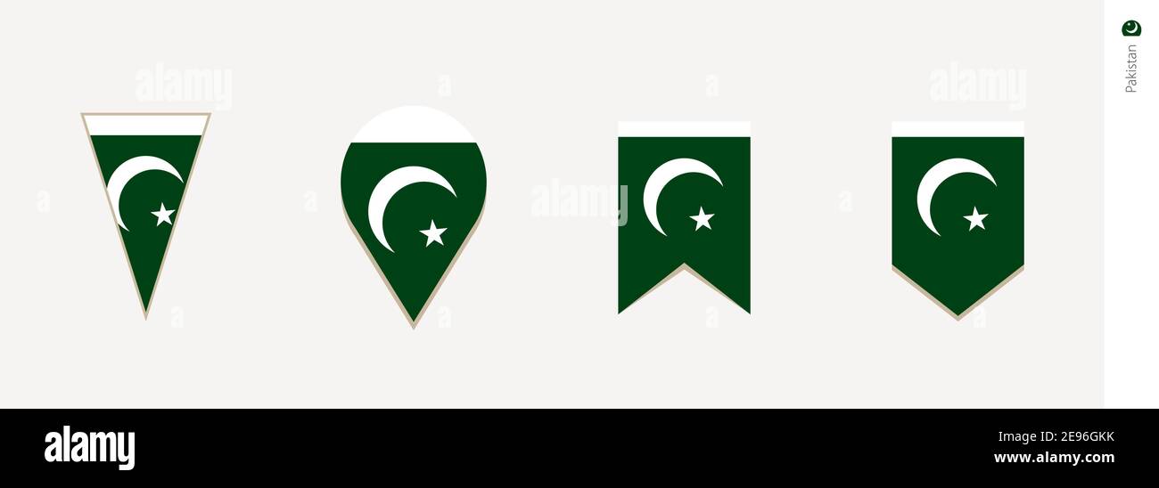 Pakistan flag in vertical design, vector illustration Stock Vector ...