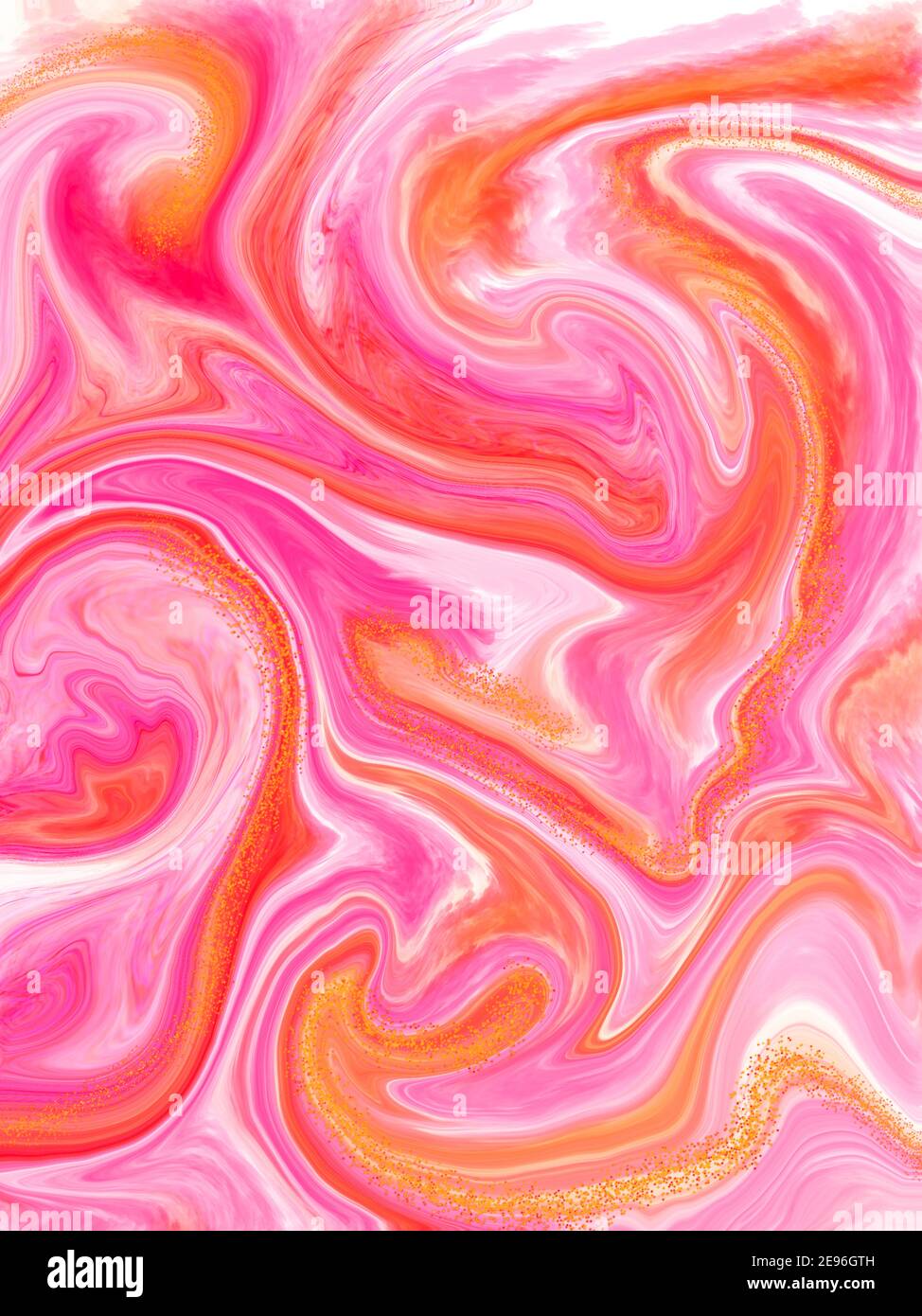 Digital drawing of decorative swirls of liquid marble paper texture ...