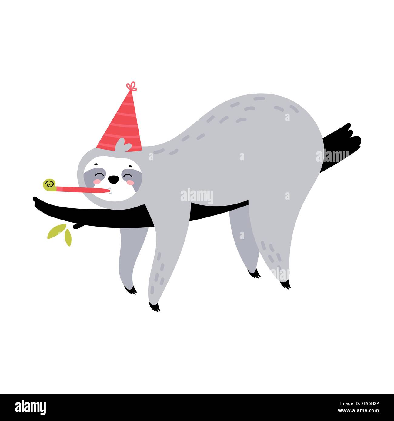 Sloth on tree branch Cut Out Stock Images & Pictures - Alamy