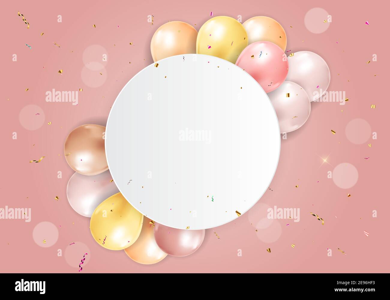 Realistic 3d balloon background for party, holiday, birthday, promotion ...