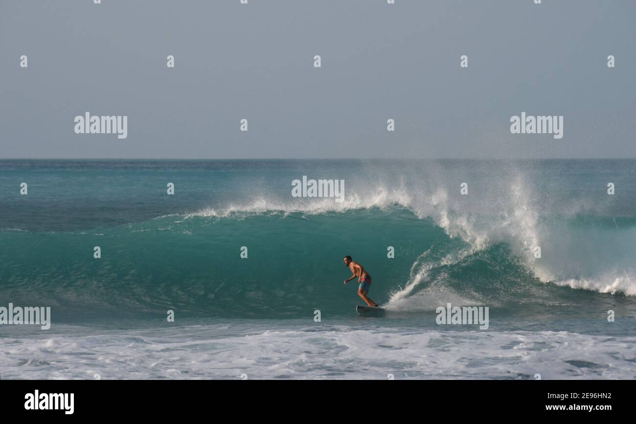 Surfer on a wave hi-res stock photography and images - Alamy