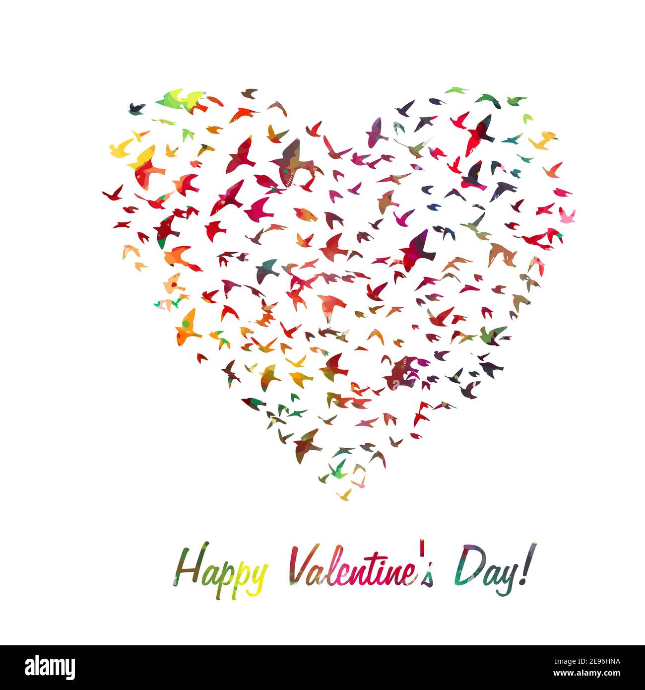 The heart of the birds. Vector illustration Stock Vector Image & Art ...