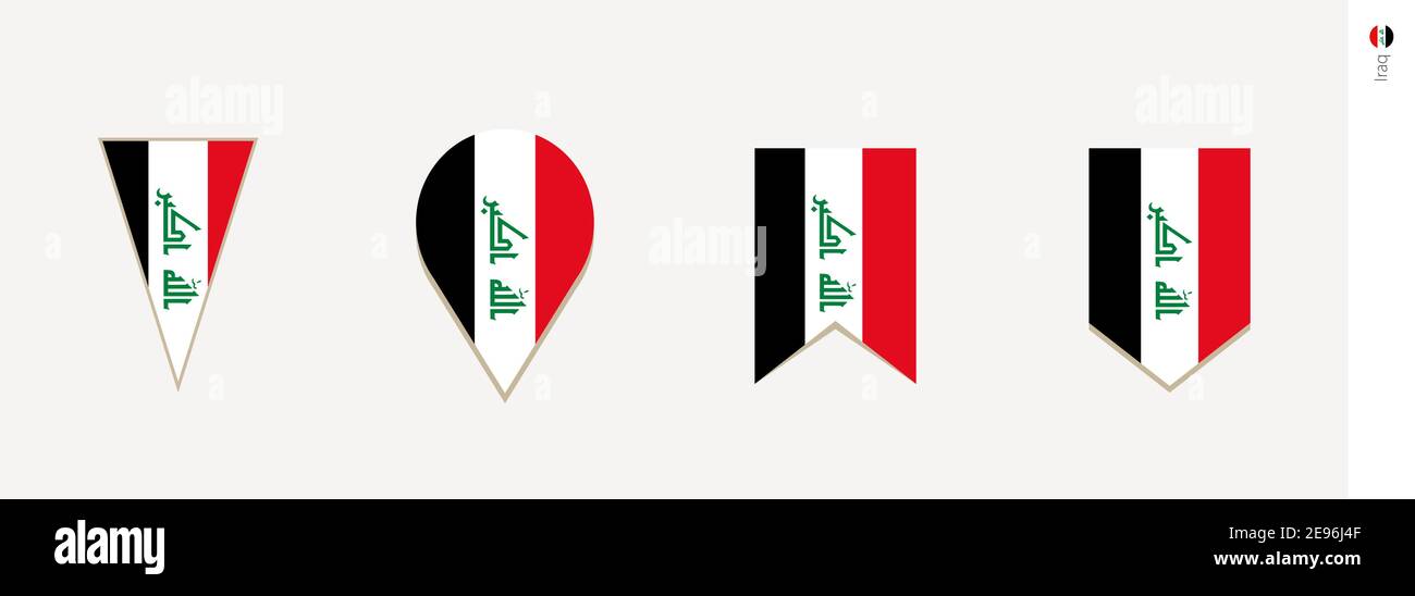 Iraq flag in vertical design, vector illustration Stock Vector Image ...