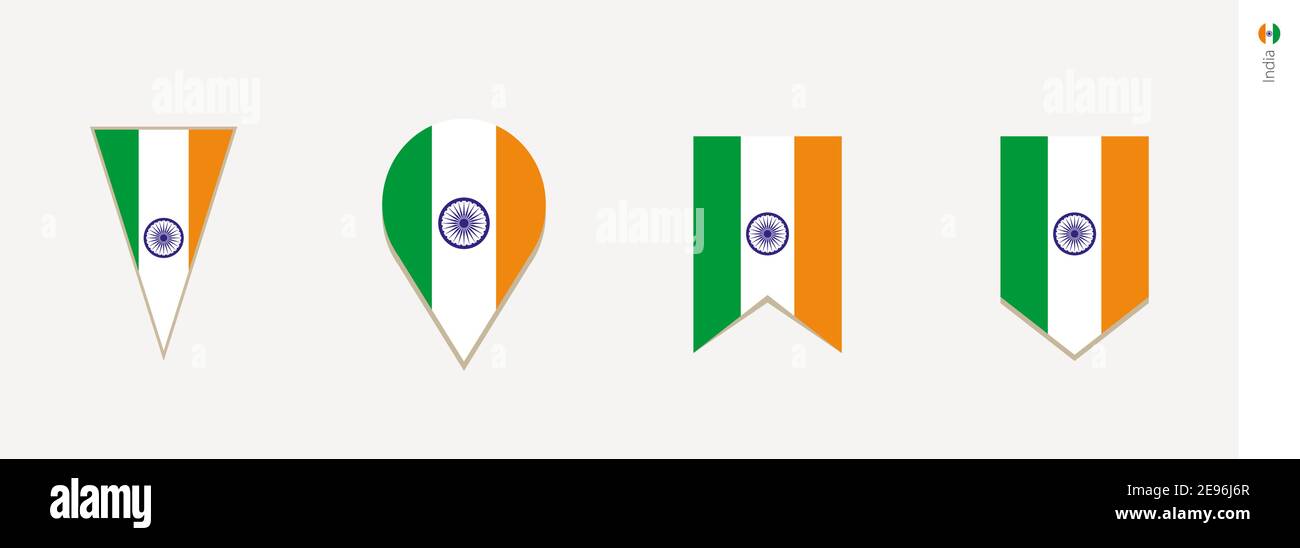 India flag in vertical design, vector illustration Stock Vector Image ...