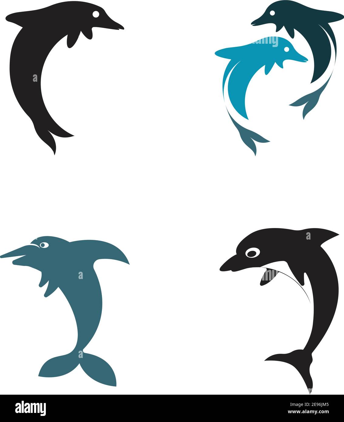 Dolphins Logo Vector Vectors High Resolution Stock Photography and ...