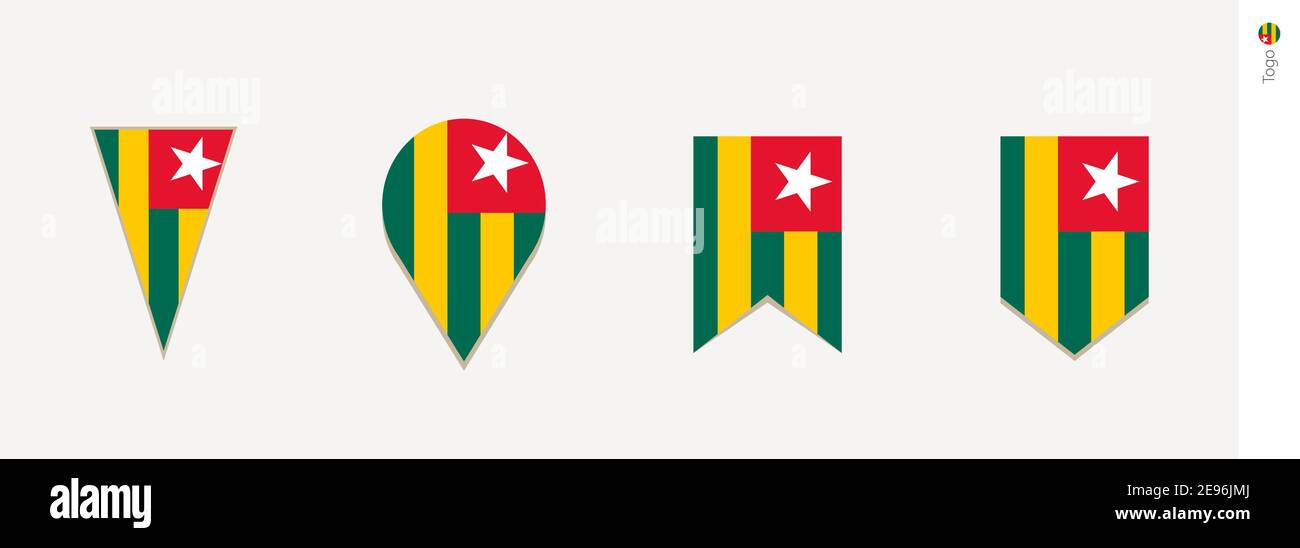 Togo flag in vertical design, vector illustration Stock Vector Image ...