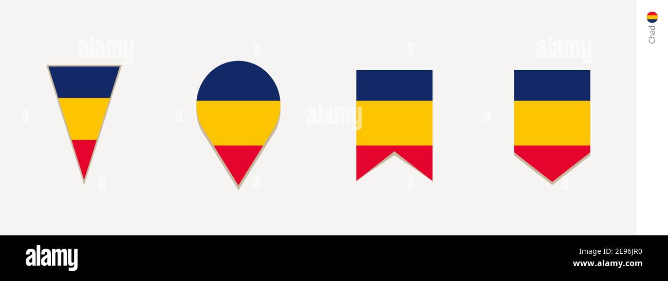 Chad flag in vertical design, vector illustration Stock Vector Image ...