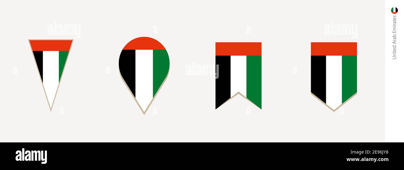 UAE flag in vertical design, vector illustration Stock Vector Image ...