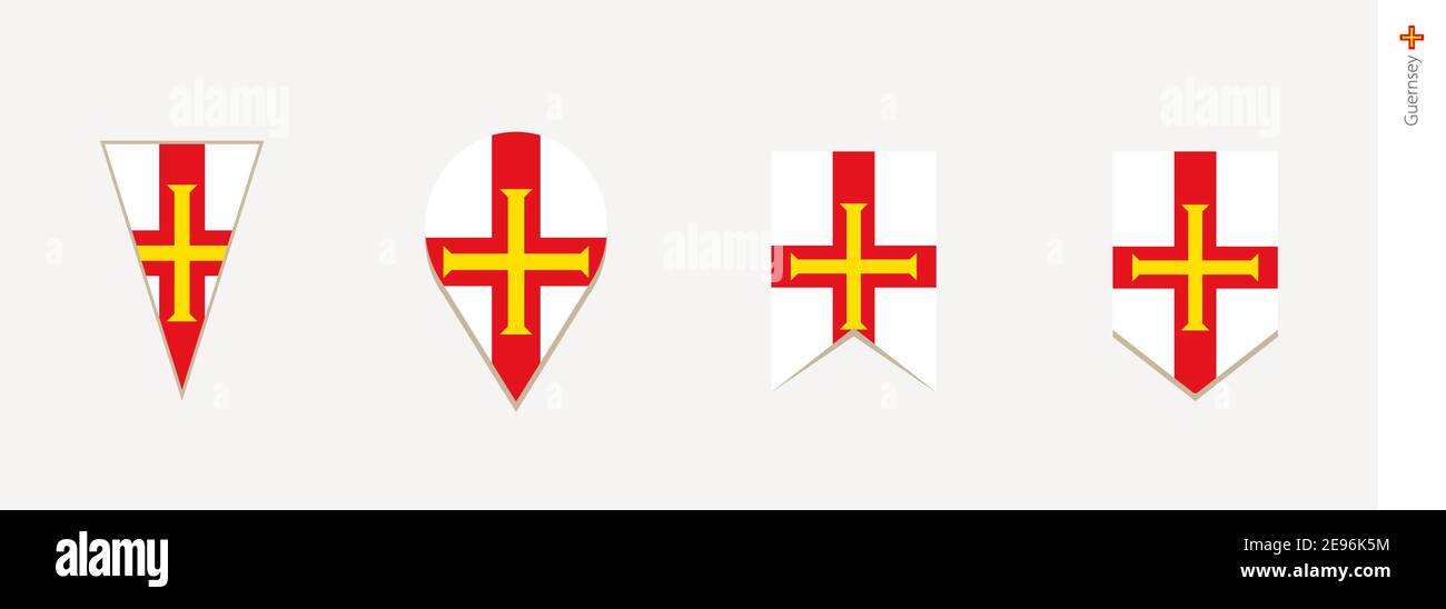 Guernsey flag in vertical design, vector illustration Stock Vector ...