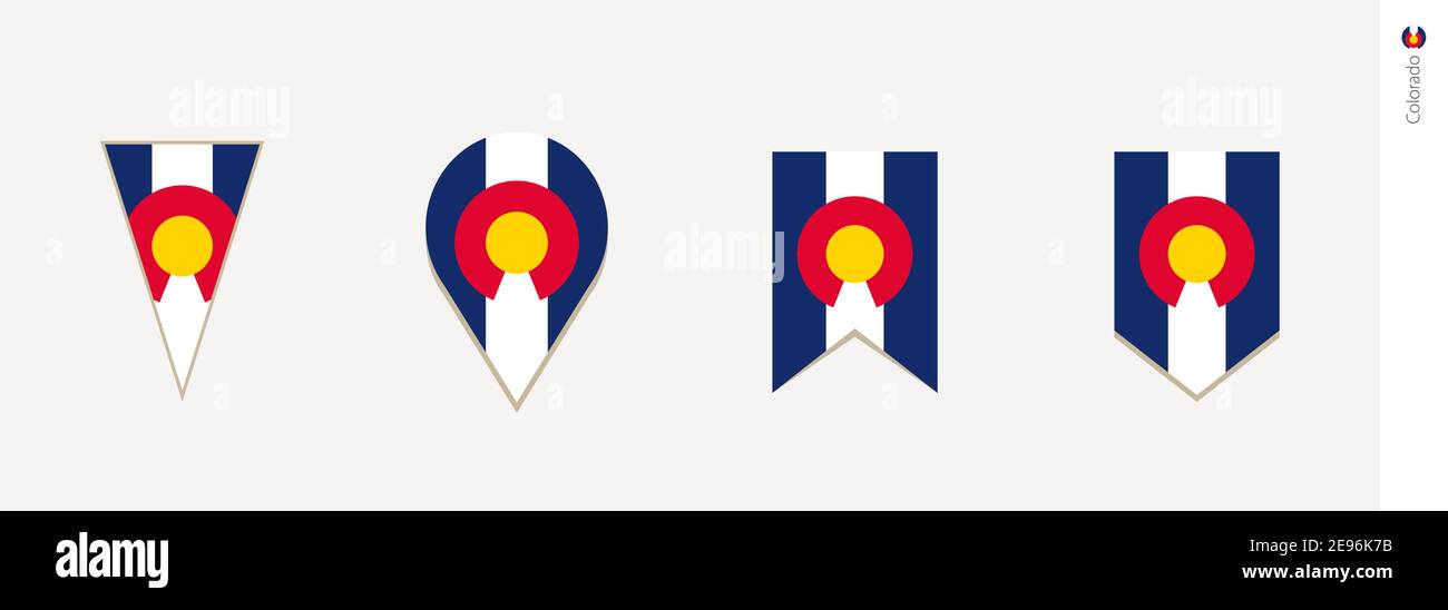 Colorado flag in vertical design, vector illustration Stock Vector ...