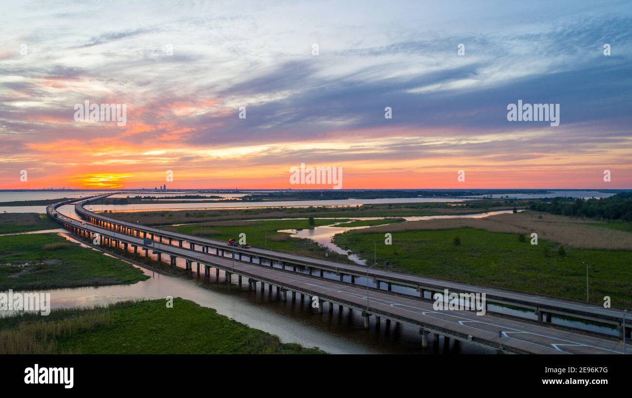 Mobile Bay Bridge Stock Photo - Alamy