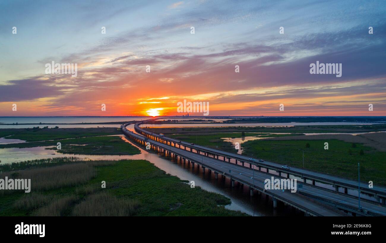 Mobile Bay Bridge Stock Photo - Alamy