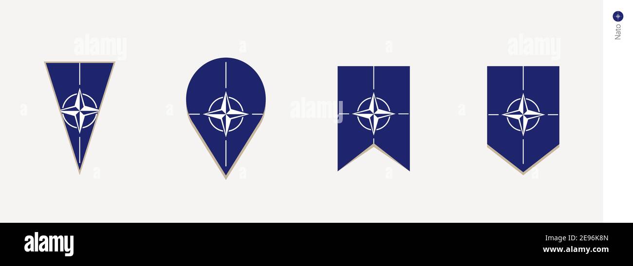 Nato flag in vertical design, vector illustration Stock Vector Image ...