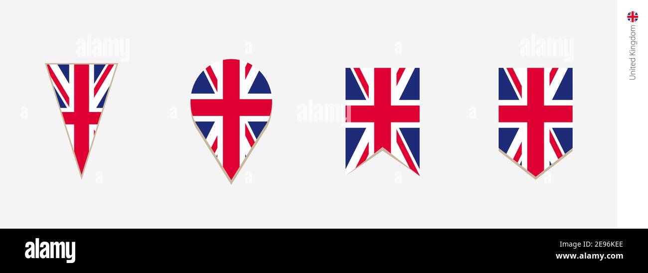 United Kingdom flag in vertical design, vector illustration Stock ...
