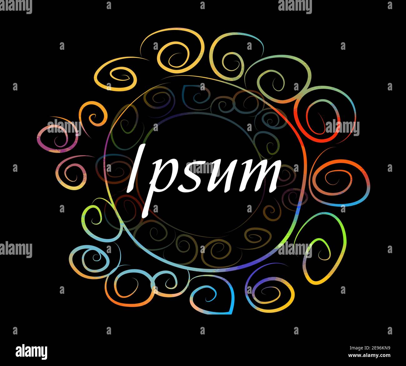 modern circle frame multicolored and striped design of Decorative ...