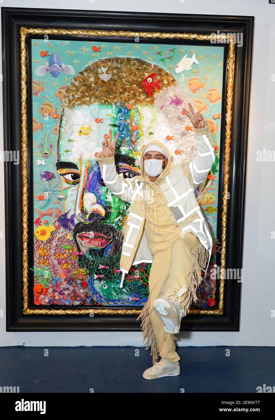 MIAMI, FL - FEBRUARY 2: Recording artist Maluma is seen at a Wynwood ...