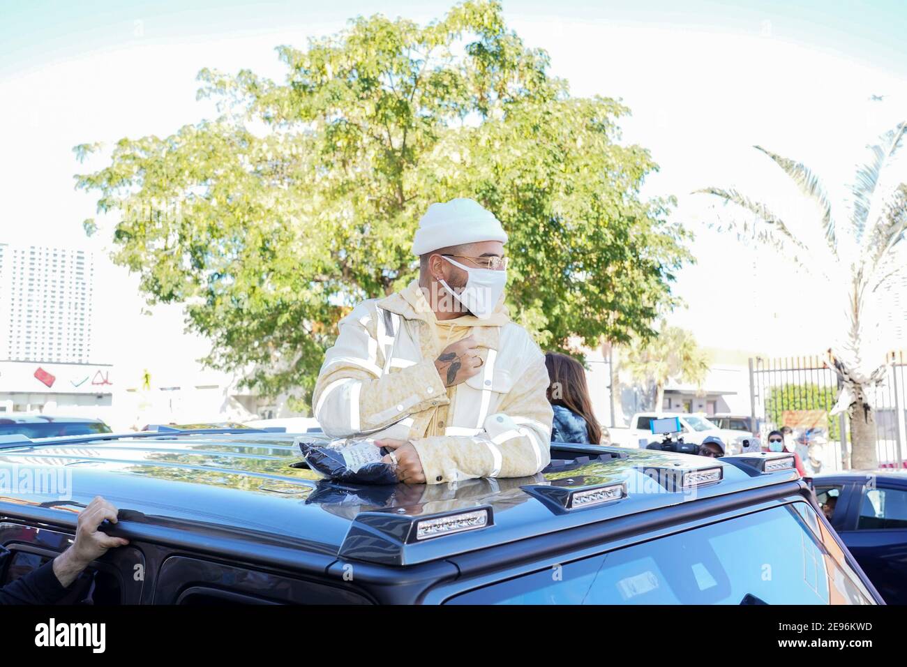 MIAMI, FL - FEBRUARY 2: Recording artist Maluma is seen at a Wynwood ...