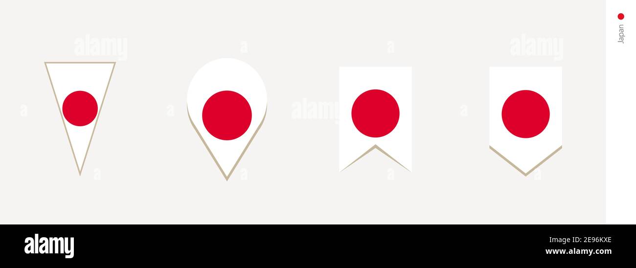 Japan flag in vertical design, vector illustration Stock Vector Image ...