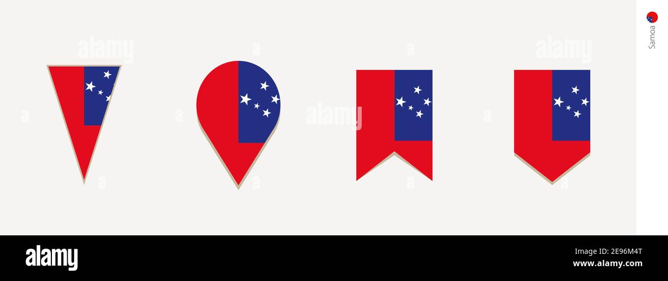 Samoa flag in vertical design, vector illustration Stock Vector Image ...