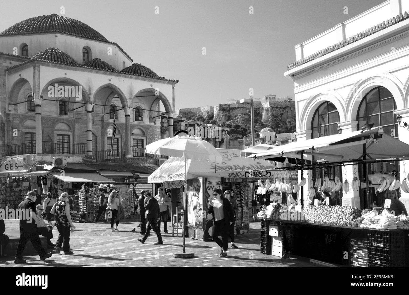 Plaza square in town Black and White Stock Photos & Images - Alamy