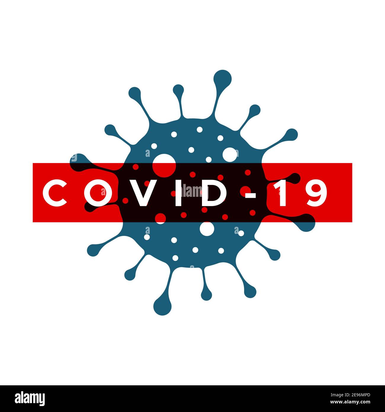 Covid-19 icon. Vector illustration, flat design Stock Vector Image ...