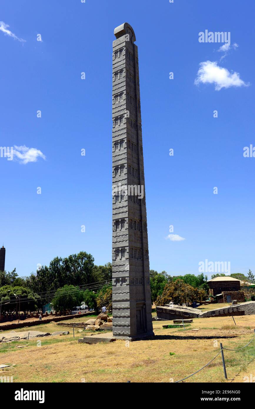 The Obelisk of Axum among other early Aksumite ruins in the ...