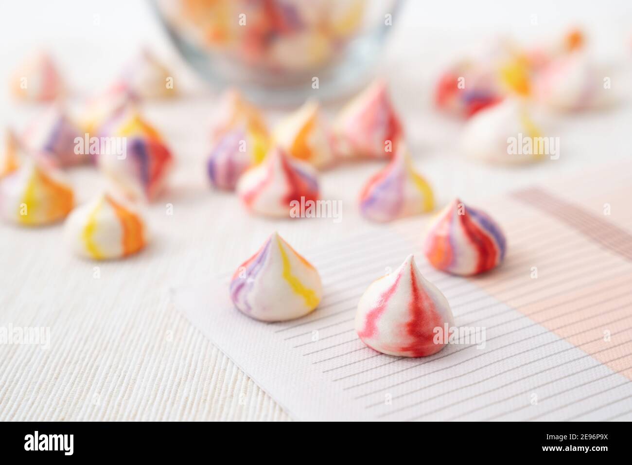 Colorful French meringue cookies Stock Photo - Alamy