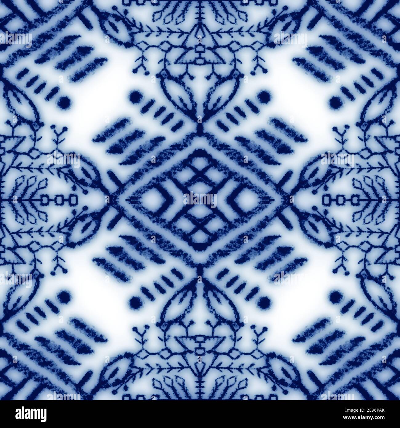 Seamless classic blue and white ceramic design Stock Photo - Alamy