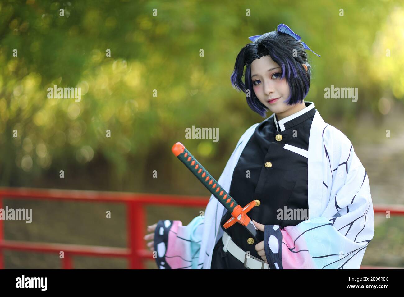 Japan anime cosplay portrait of girl with comic costume with japanese ...