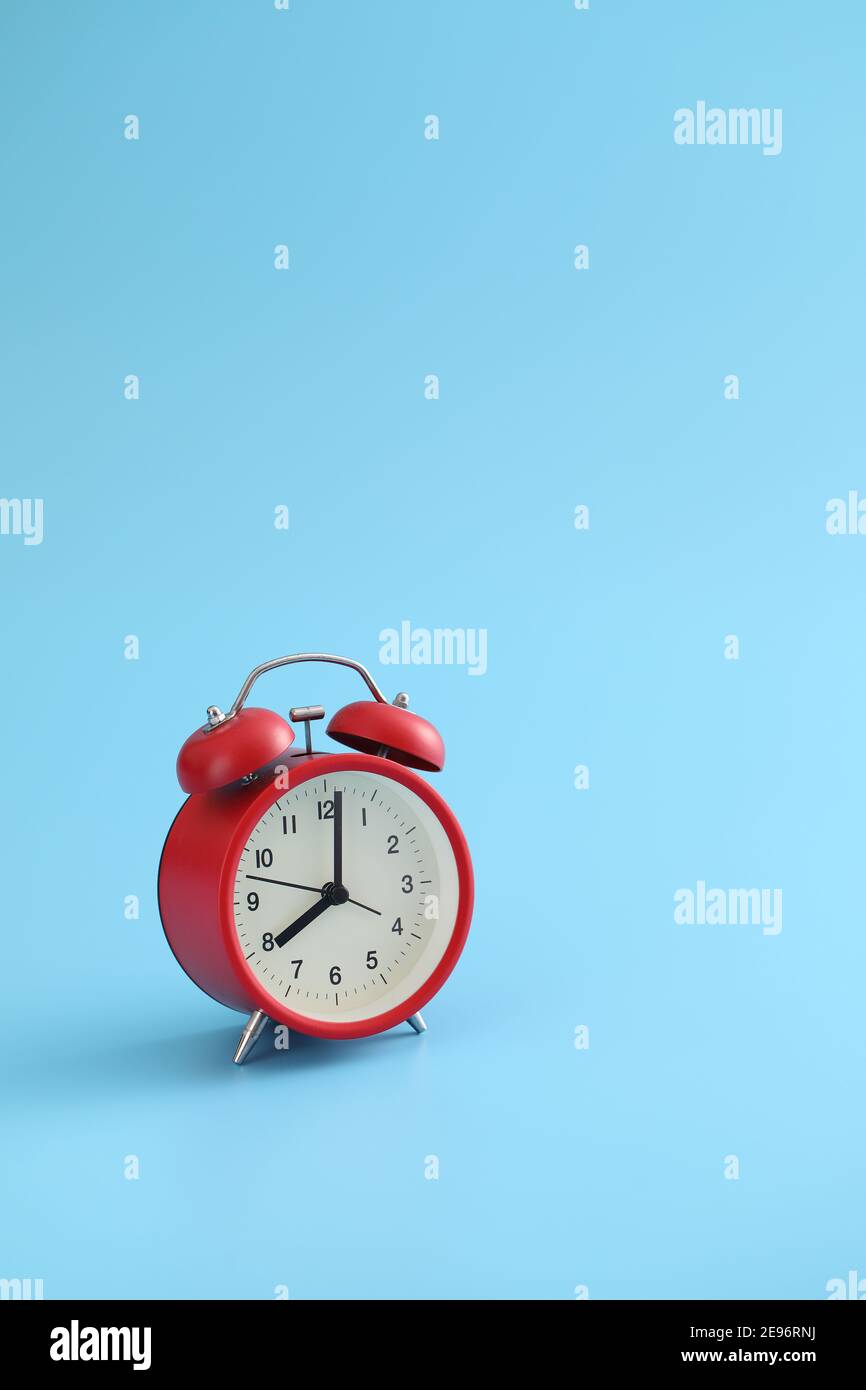 Realistic red alarm clock hi-res stock photography and images - Alamy