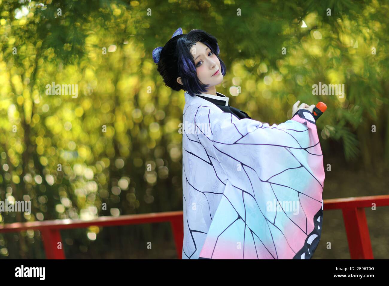 Japan anime cosplay portrait of girl with comic costume with japanese ...