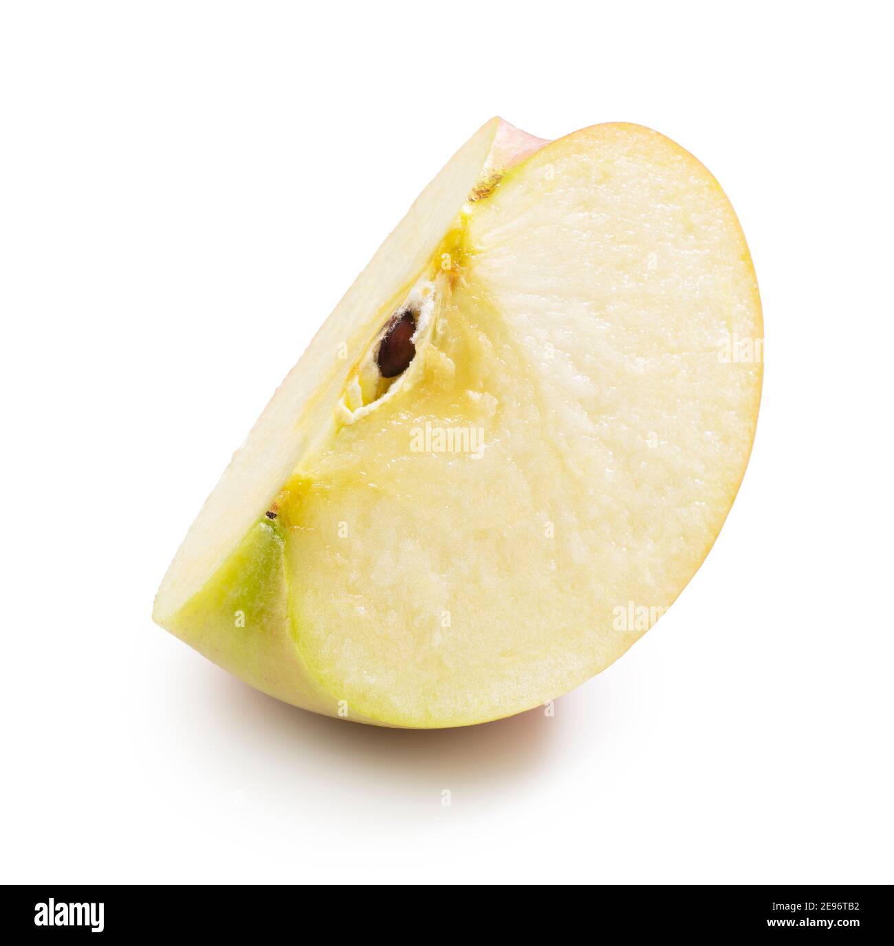 Quartered apples placed on a white background Stock Photo - Alamy