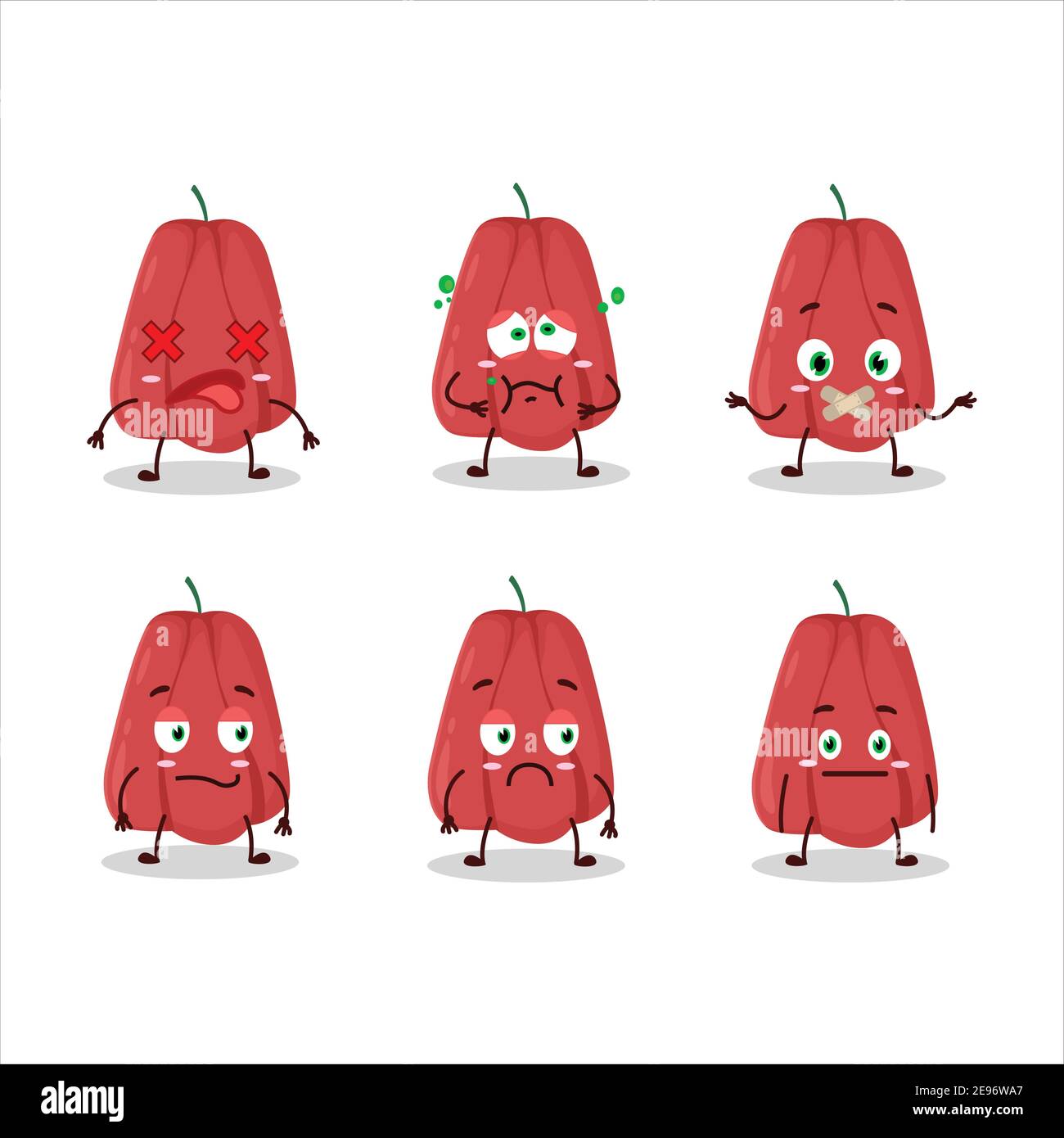Ackee cartoon in character with nope expression. Vector illustration ...