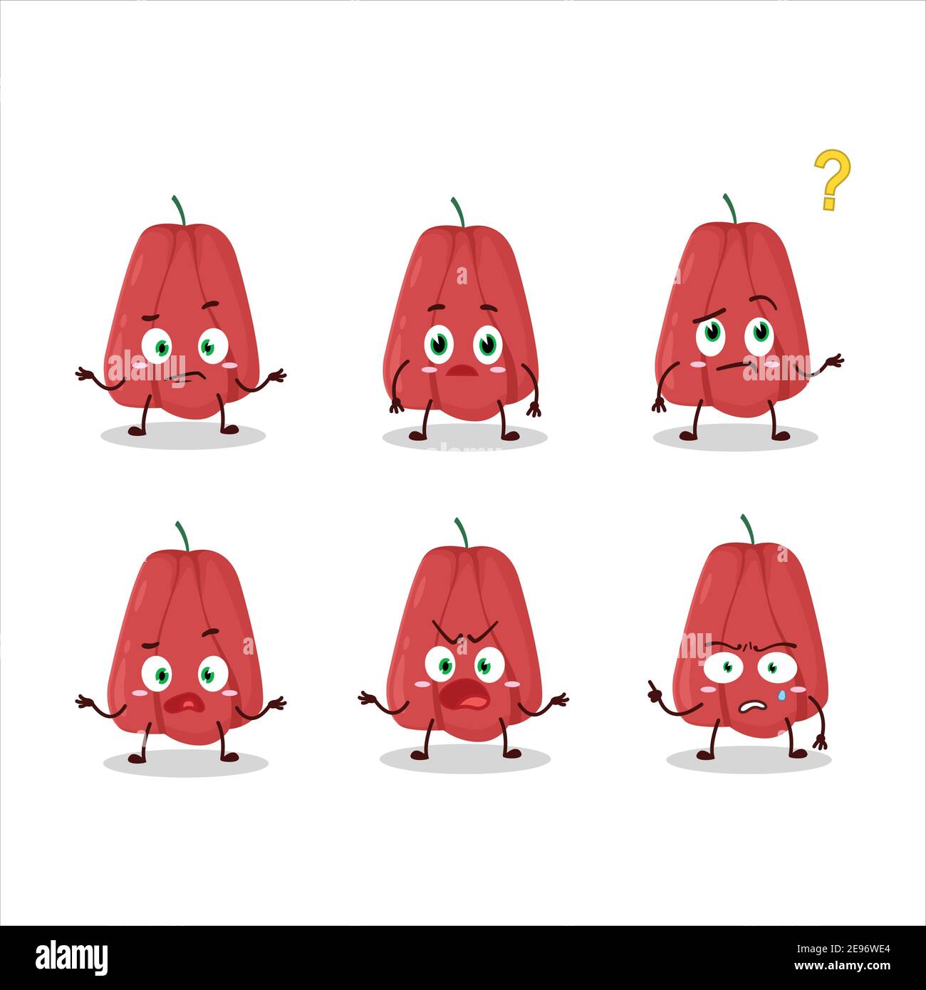 Cartoon character of ackee with what expression. Vector illustration ...