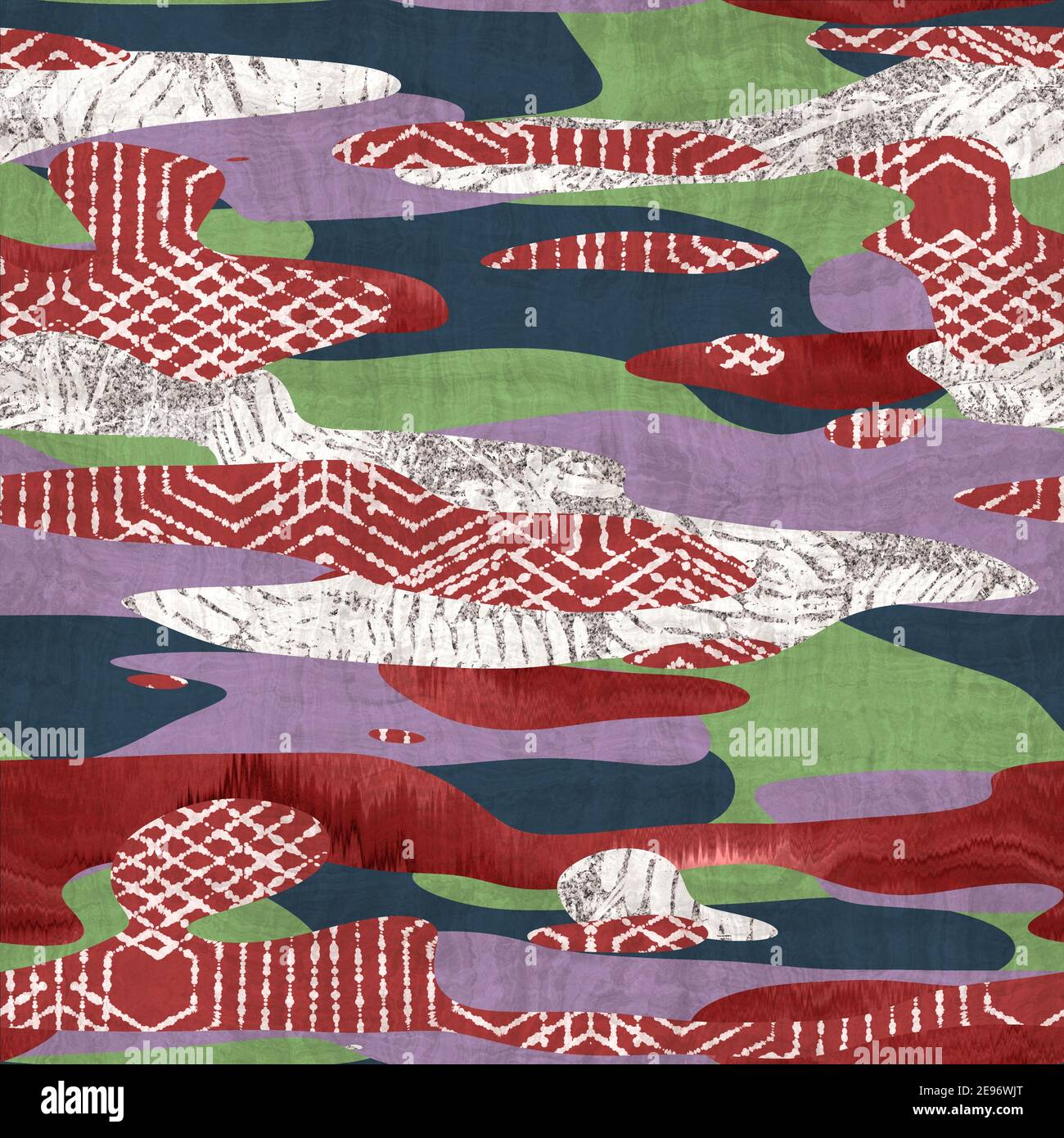 Seamless collage in camo shapes vivid montage Stock Photo - Alamy