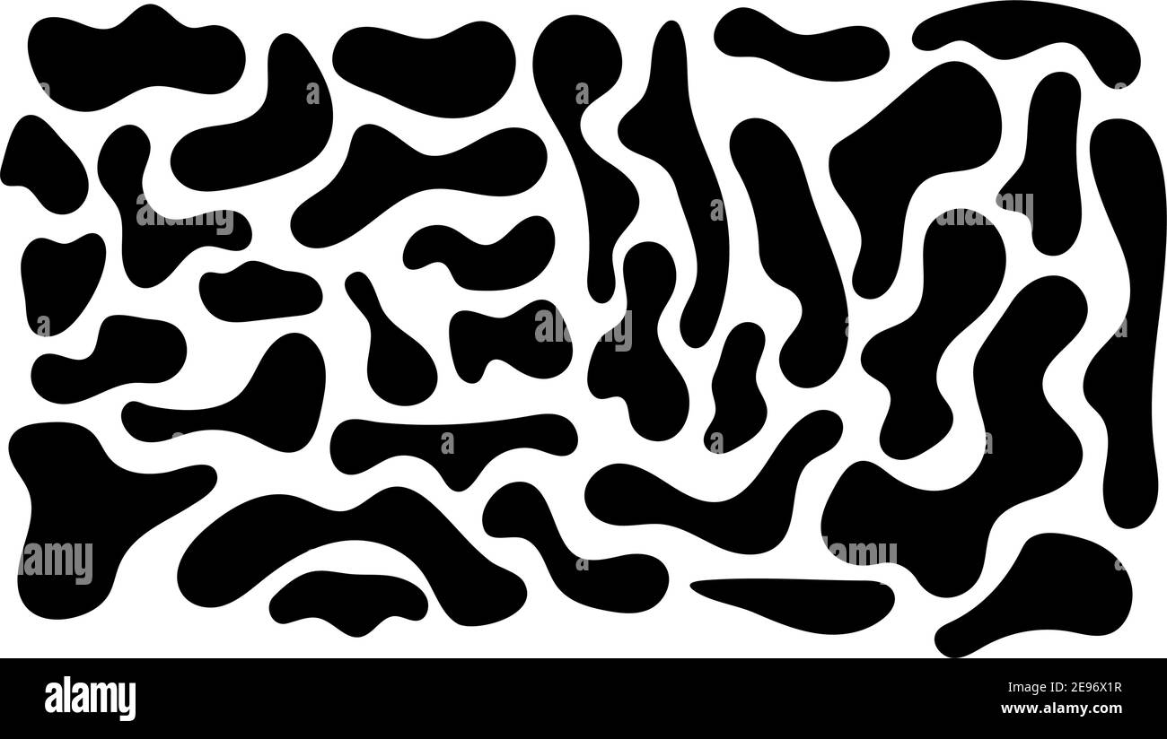 Irregular Blob Set Of Abstract Organic Shapes Abstract Irregular Random Blobs Simple Liquid