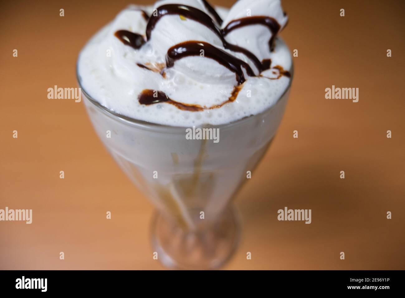 Vanilla milkshake chocolate syrup hi-res stock photography and images ...