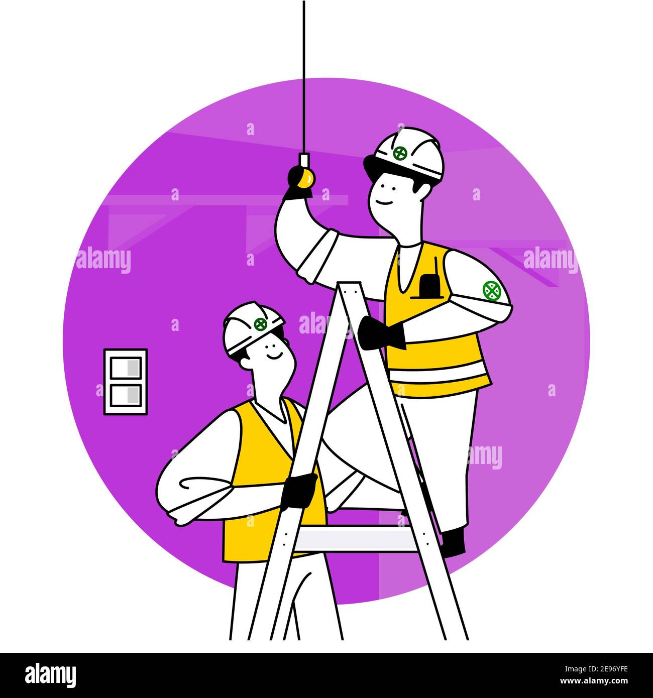 Industrial safety, worker protection illustration series Stock Photo ...