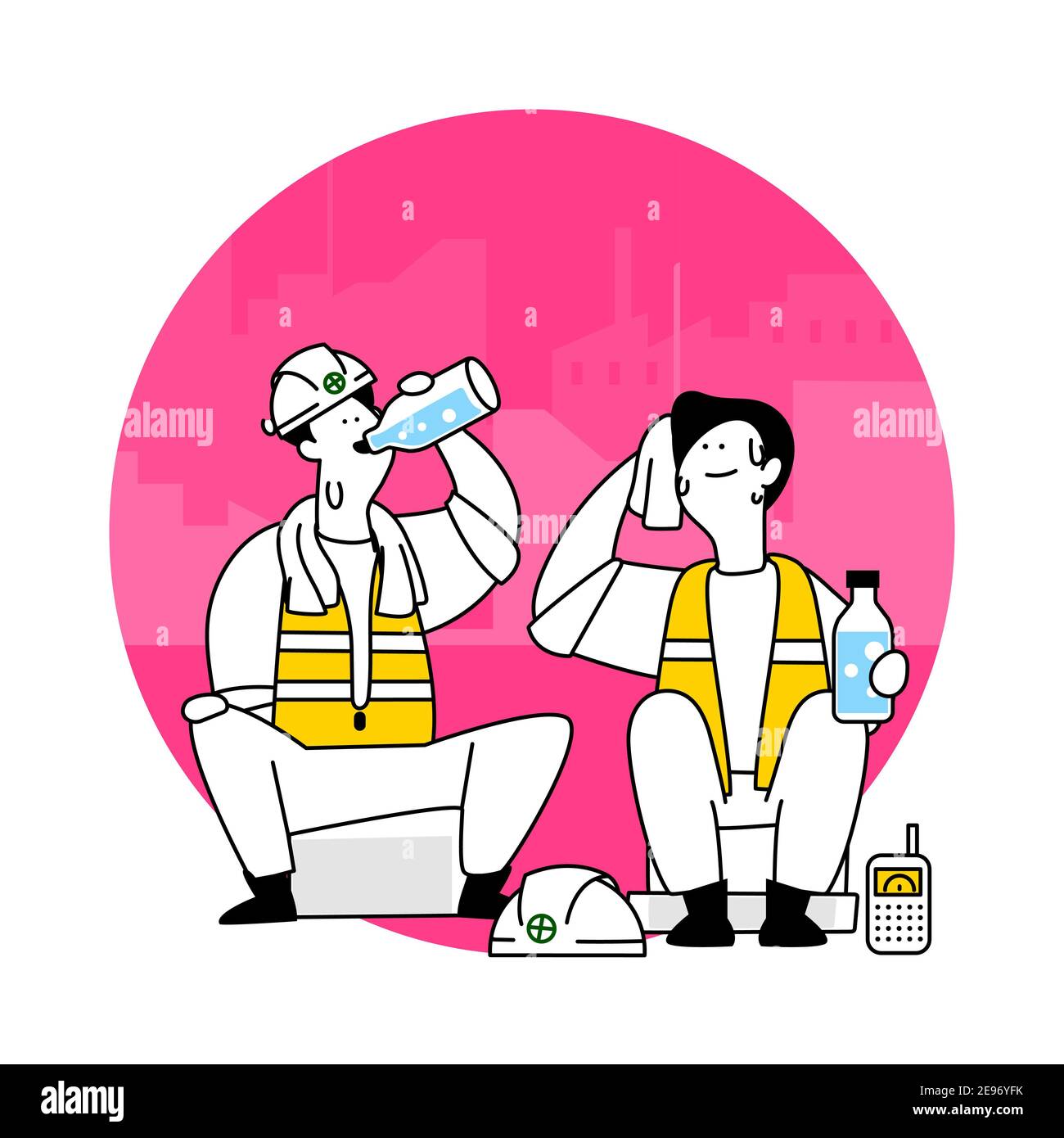 Industrial safety, worker protection illustration series Stock Photo ...