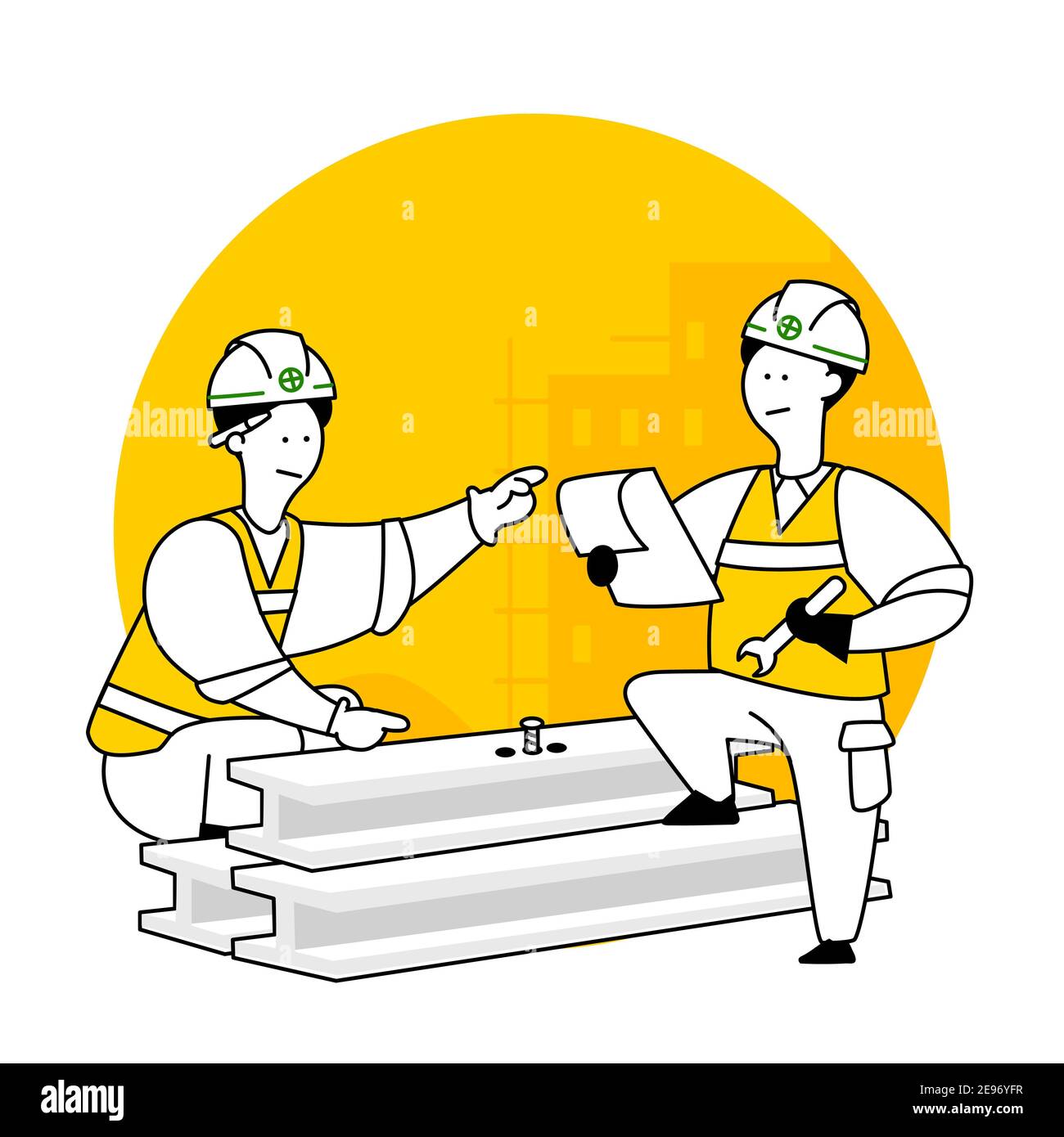 Industrial safety, worker protection illustration series Stock Photo ...