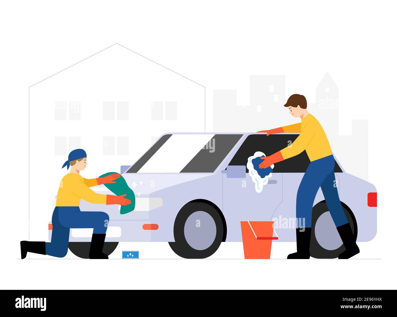 Car cleaning Cut Out Stock Images & Pictures - Alamy