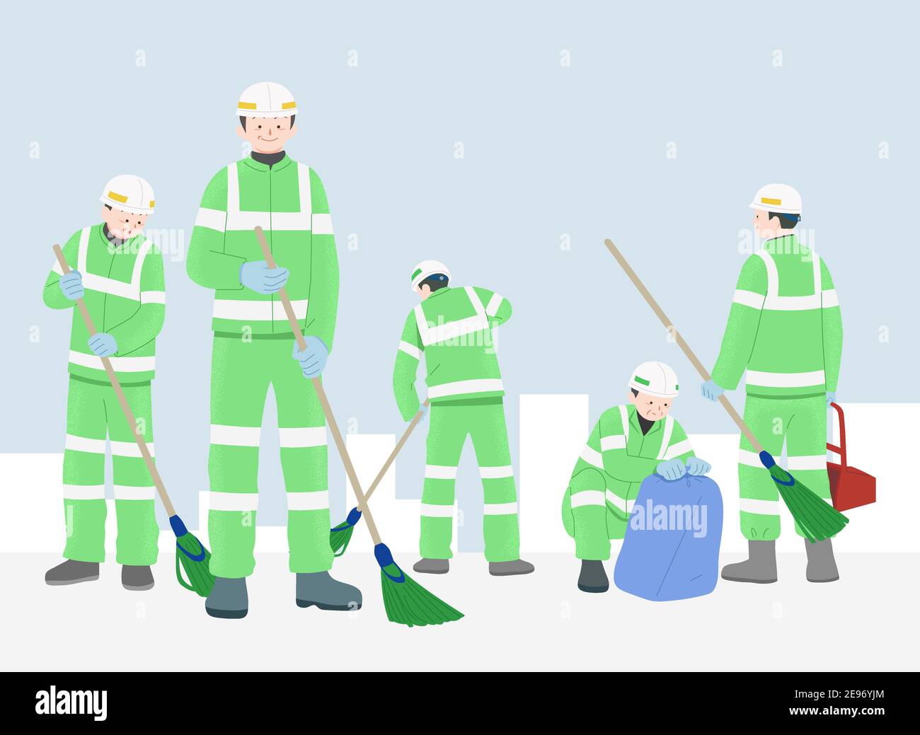 Happy street cleaner hi-res stock photography and images - Alamy