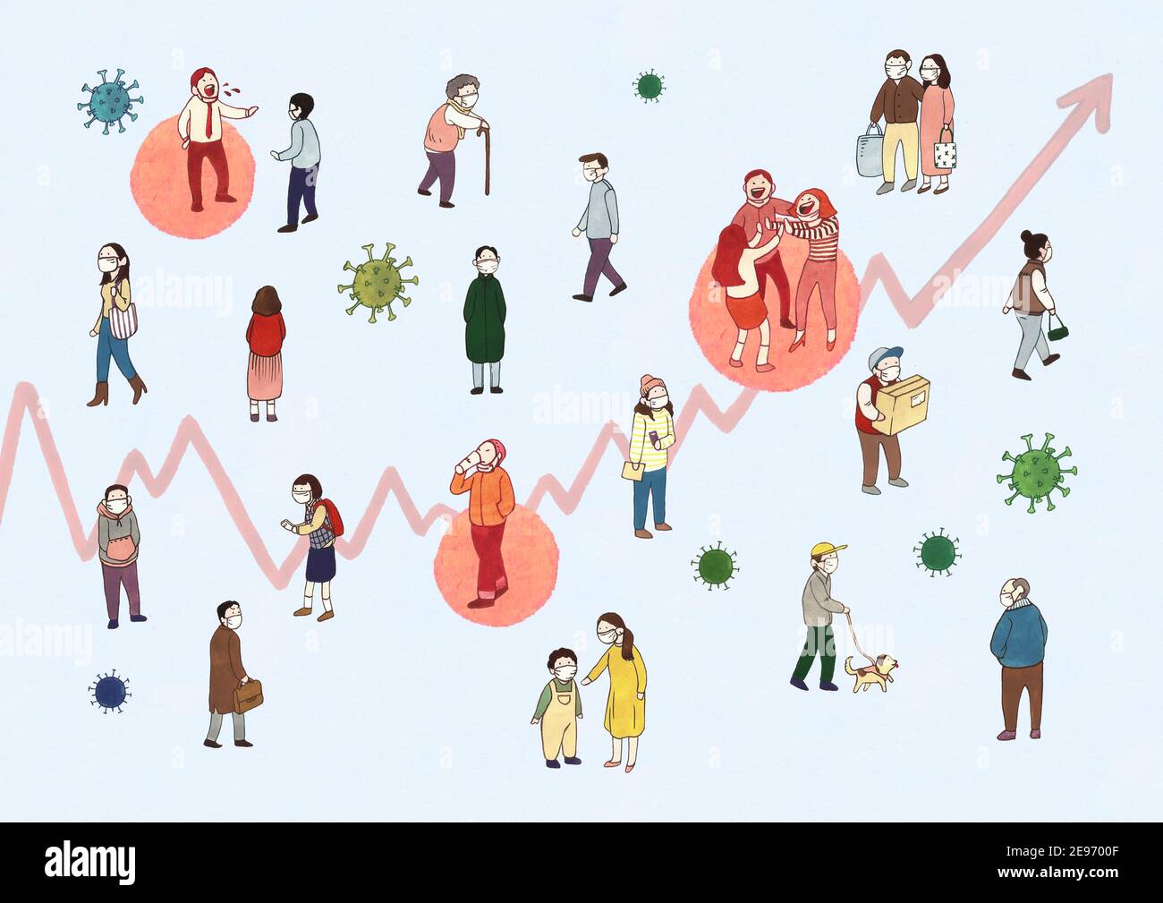 social issue, not wearing mask in public Stock Photo - Alamy