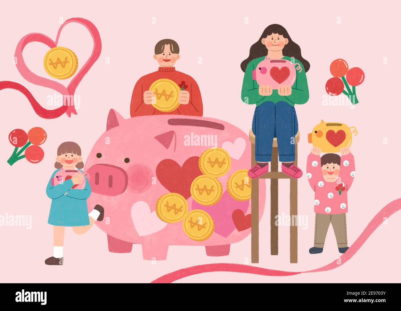 fun donating activity for society, coin donation Stock Photo - Alamy