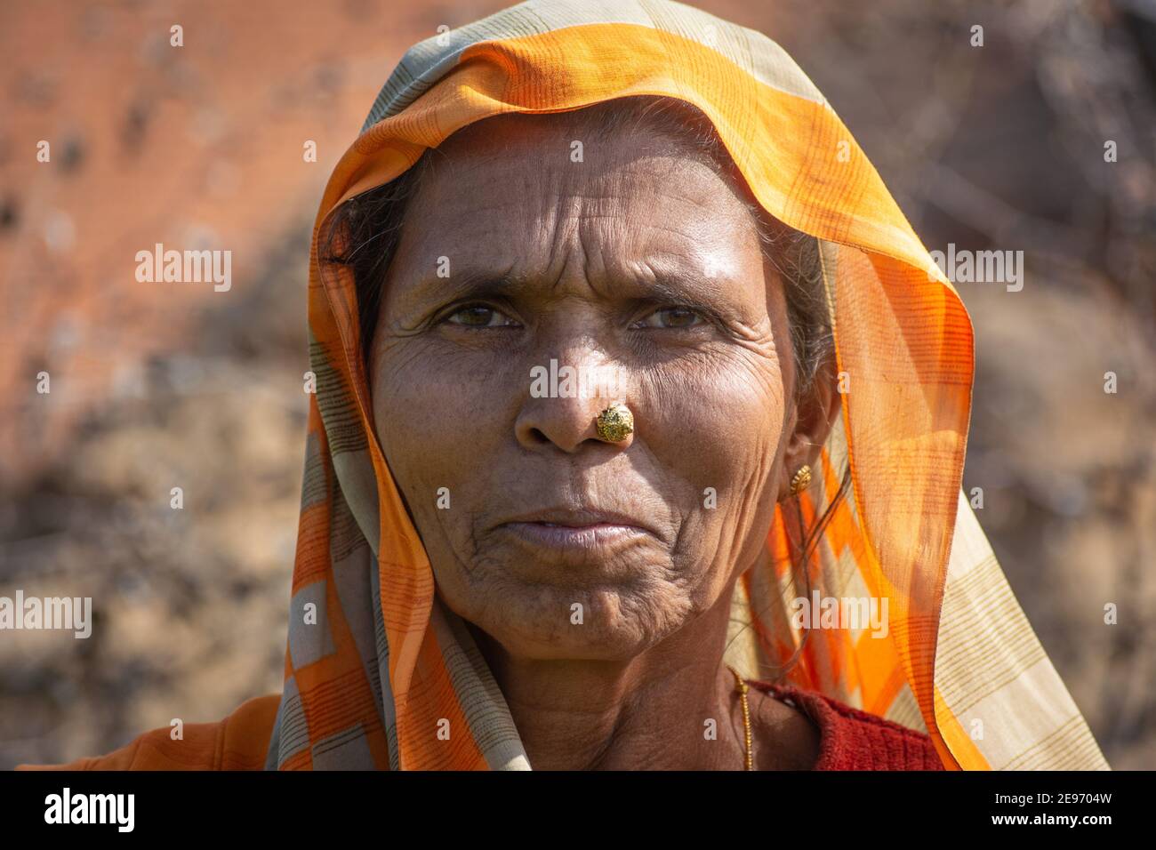 Indian village rural old lady hi-res stock photography and images - Alamy