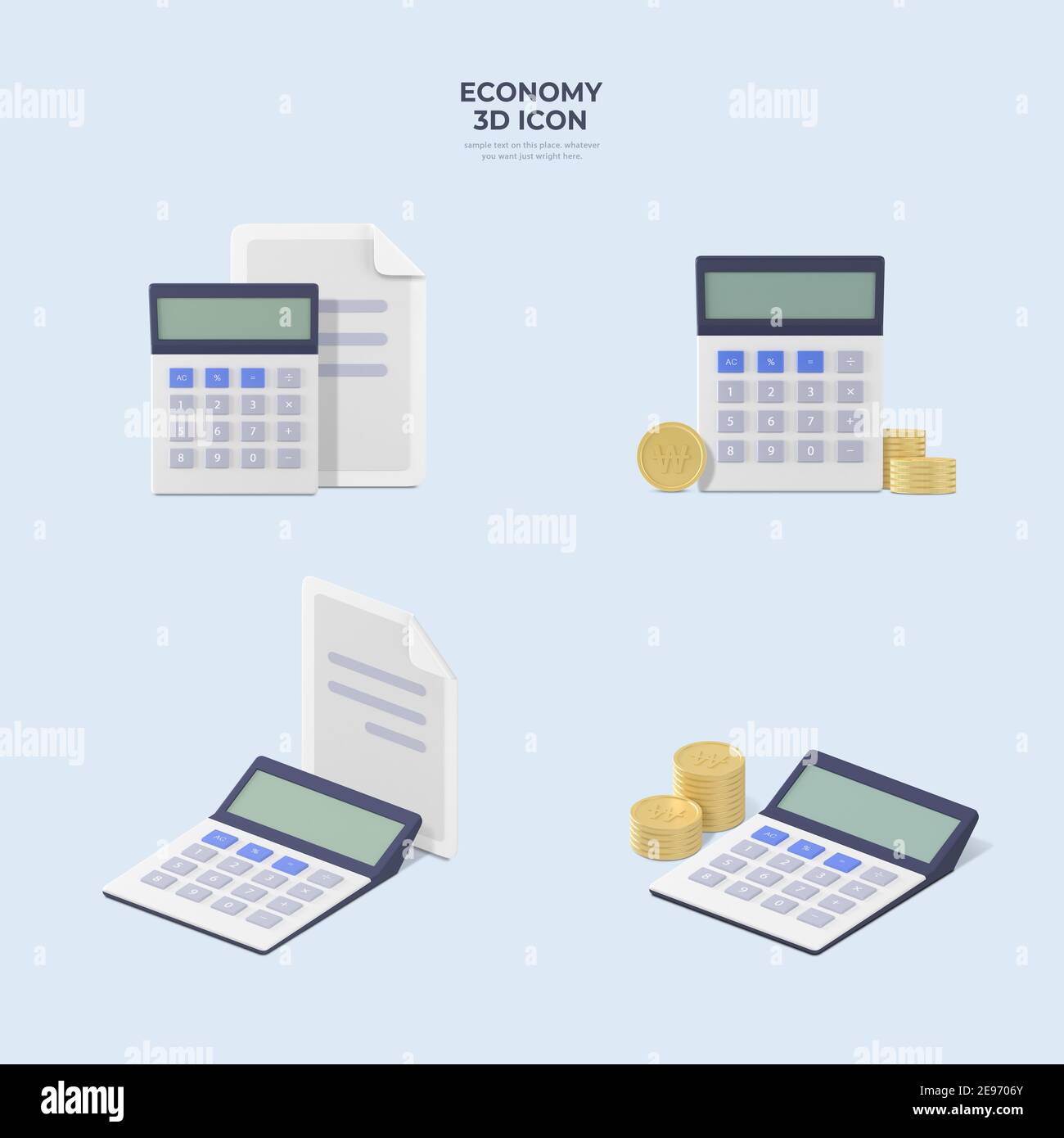 Calculator and coin icon hi-res stock photography and images - Alamy