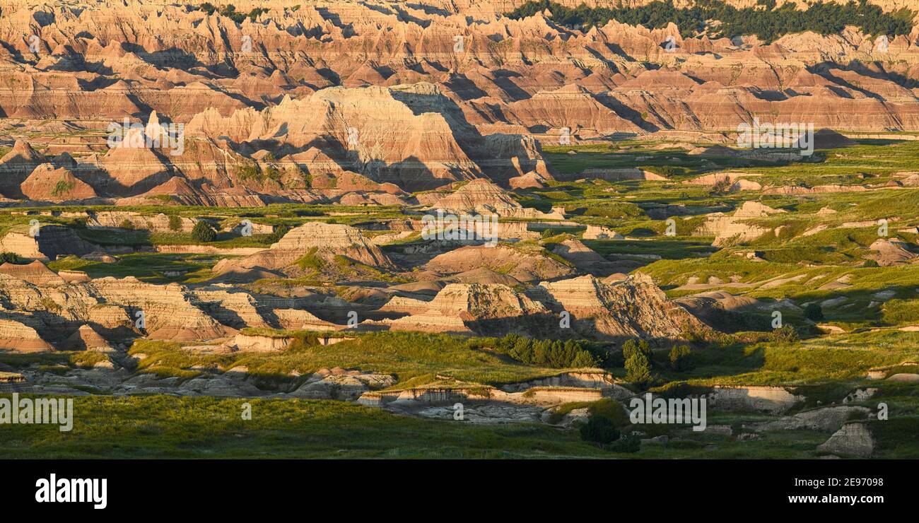 Formations in the Pinnacles area of Badlands National Park.at the ...