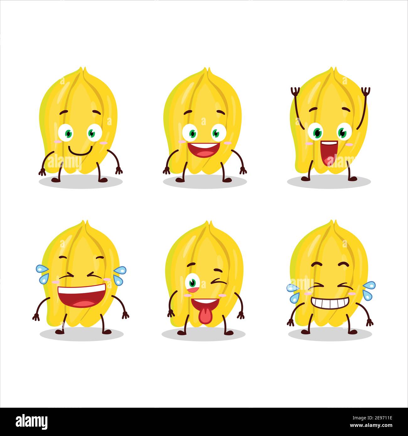 Cartoon character of carambola with smile expression. Vector ...