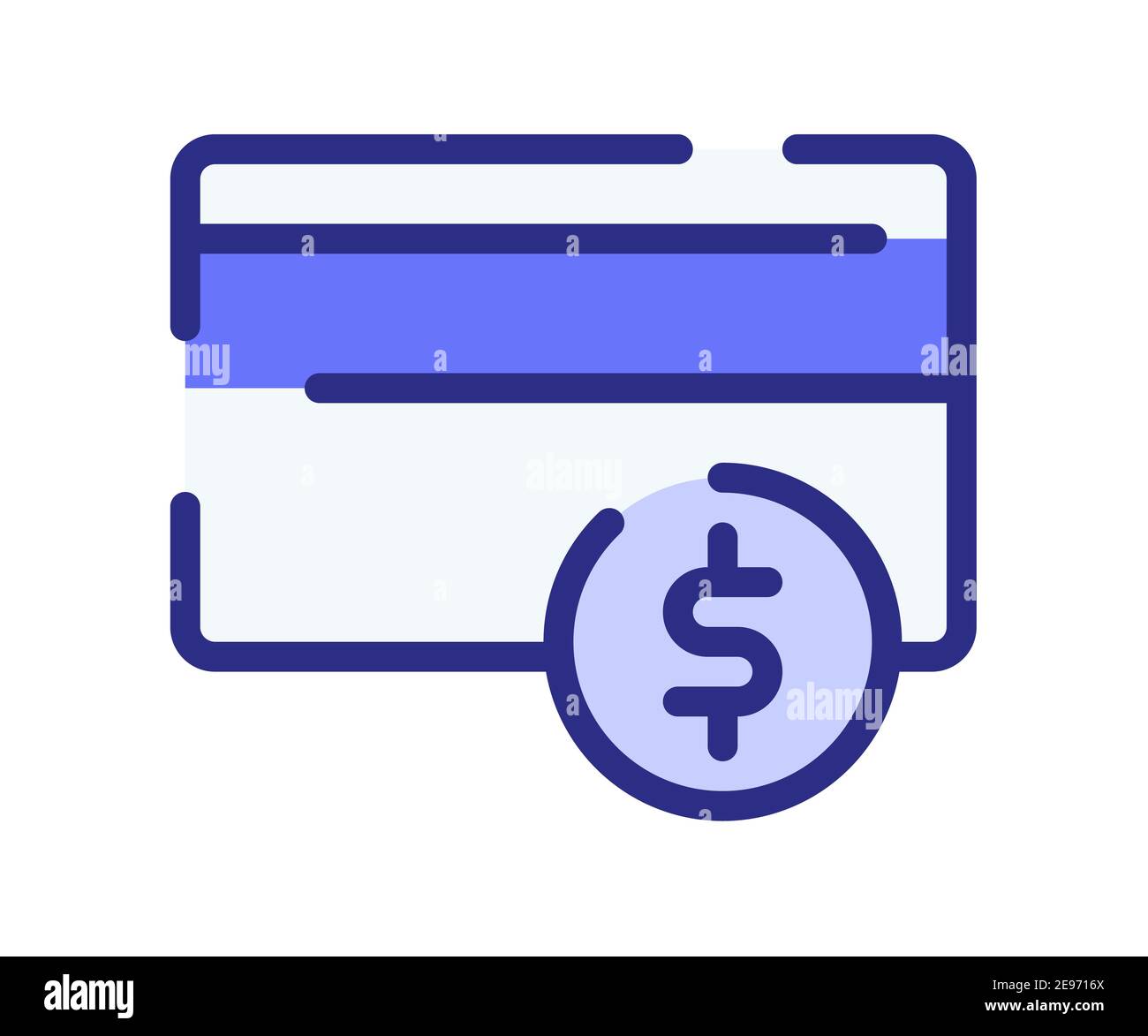 credit card cent payment single isolated icon with dashed line style ...